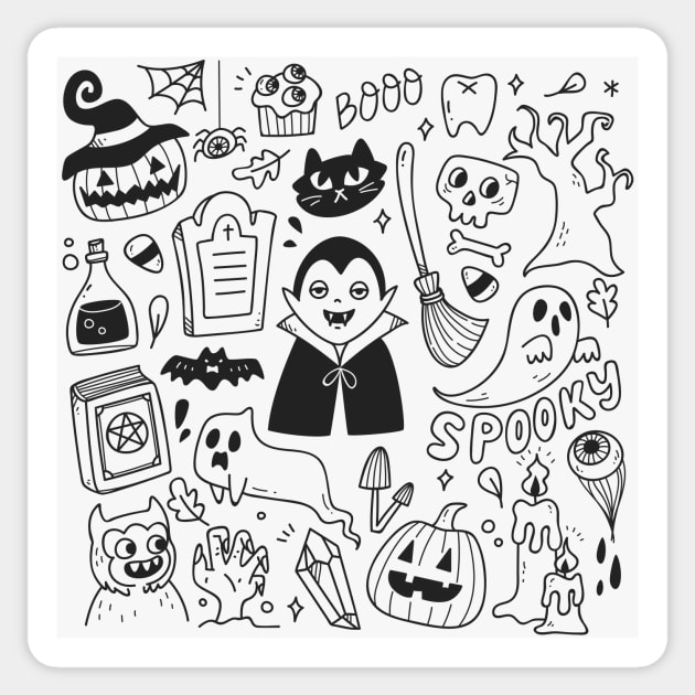 Cute halloween doodles store